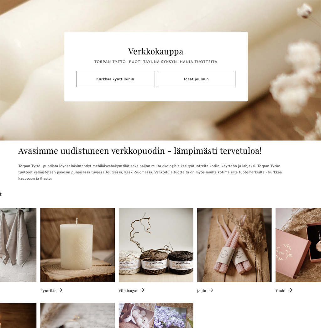 Verkkokauppa – Torpan Tyttö